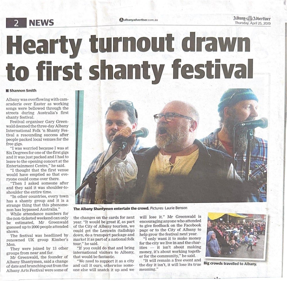 Gallery 1 — The Albany Shantymen