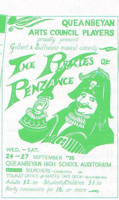 1975 - The Pirates of Penzance — Queanbeyan Players
