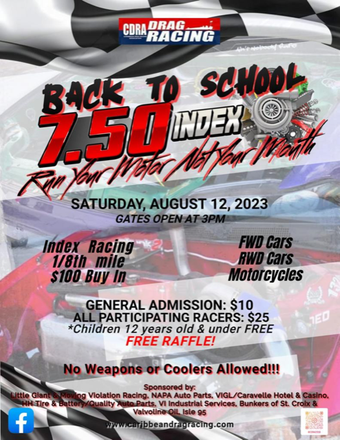 Upcoming Events — Caribbean Drag Racing Association