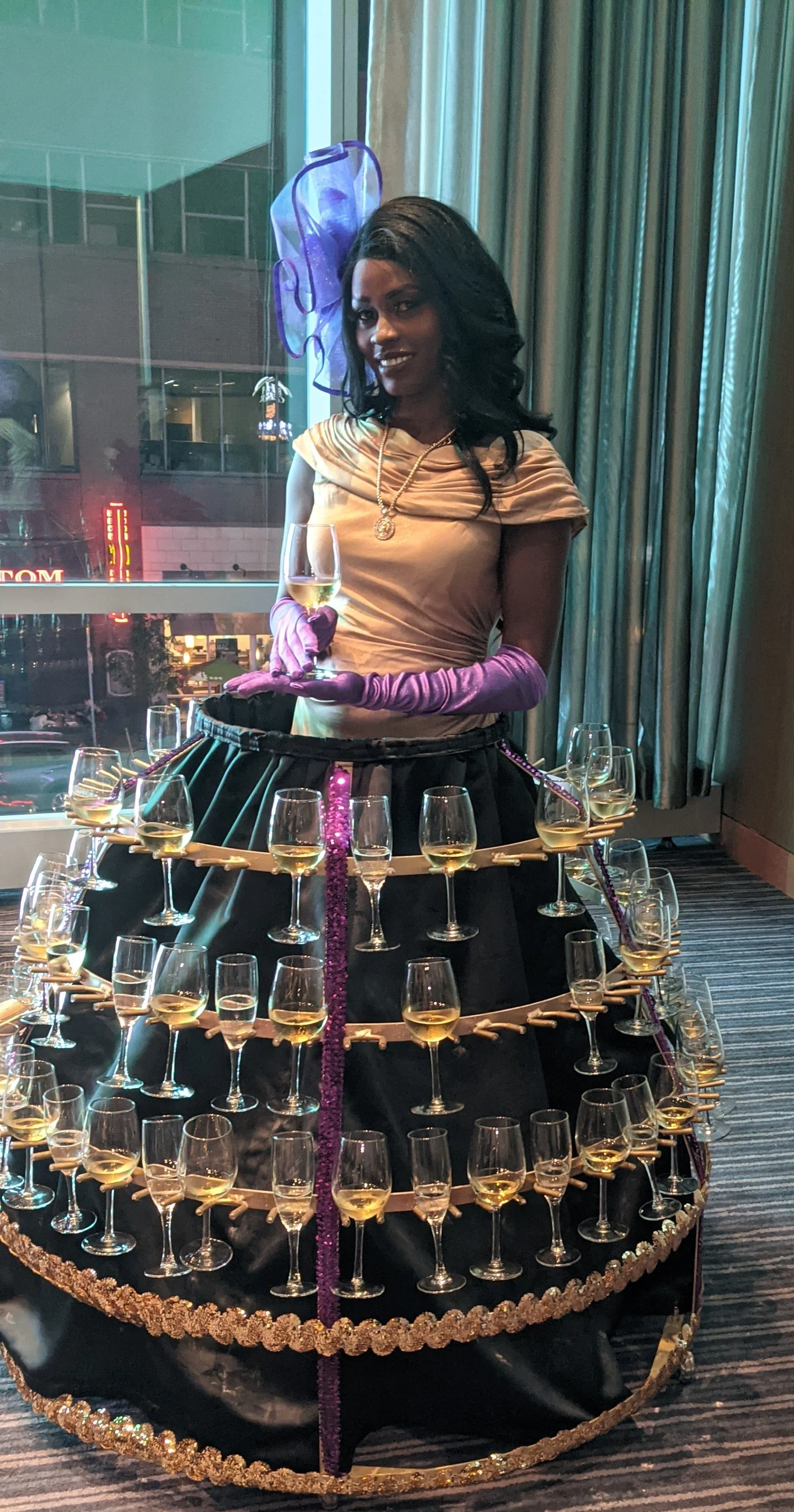 Boston Strolling Champagne Dress & Strolling Tables. Serve your guests ...