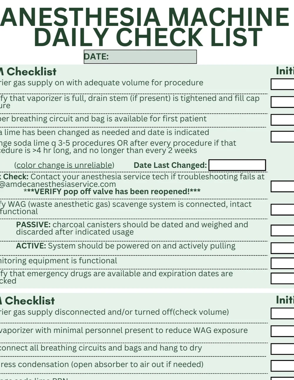 Resources — Amdec Anesthesia