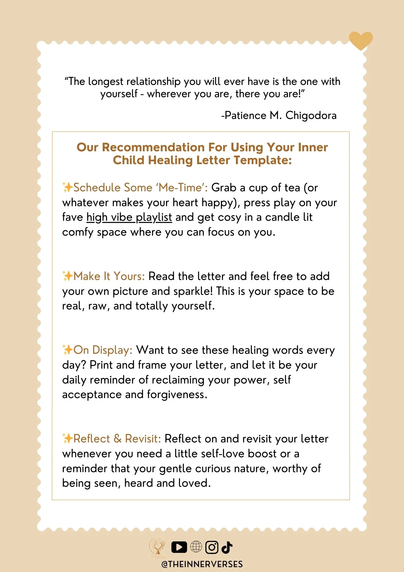How To Heal Your Inner Child: Inner Child Healing Letter Template — The ...