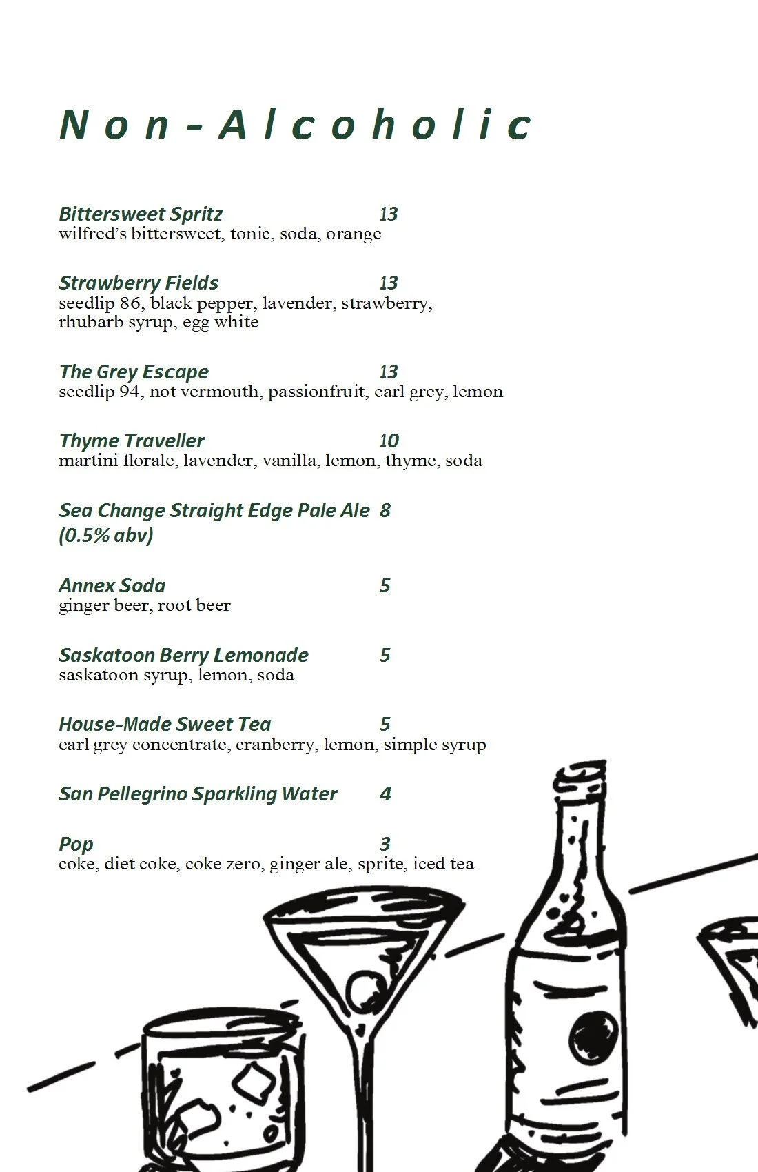 Drink Menu — Arbour