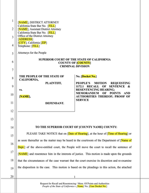 Sample Motions — For the People