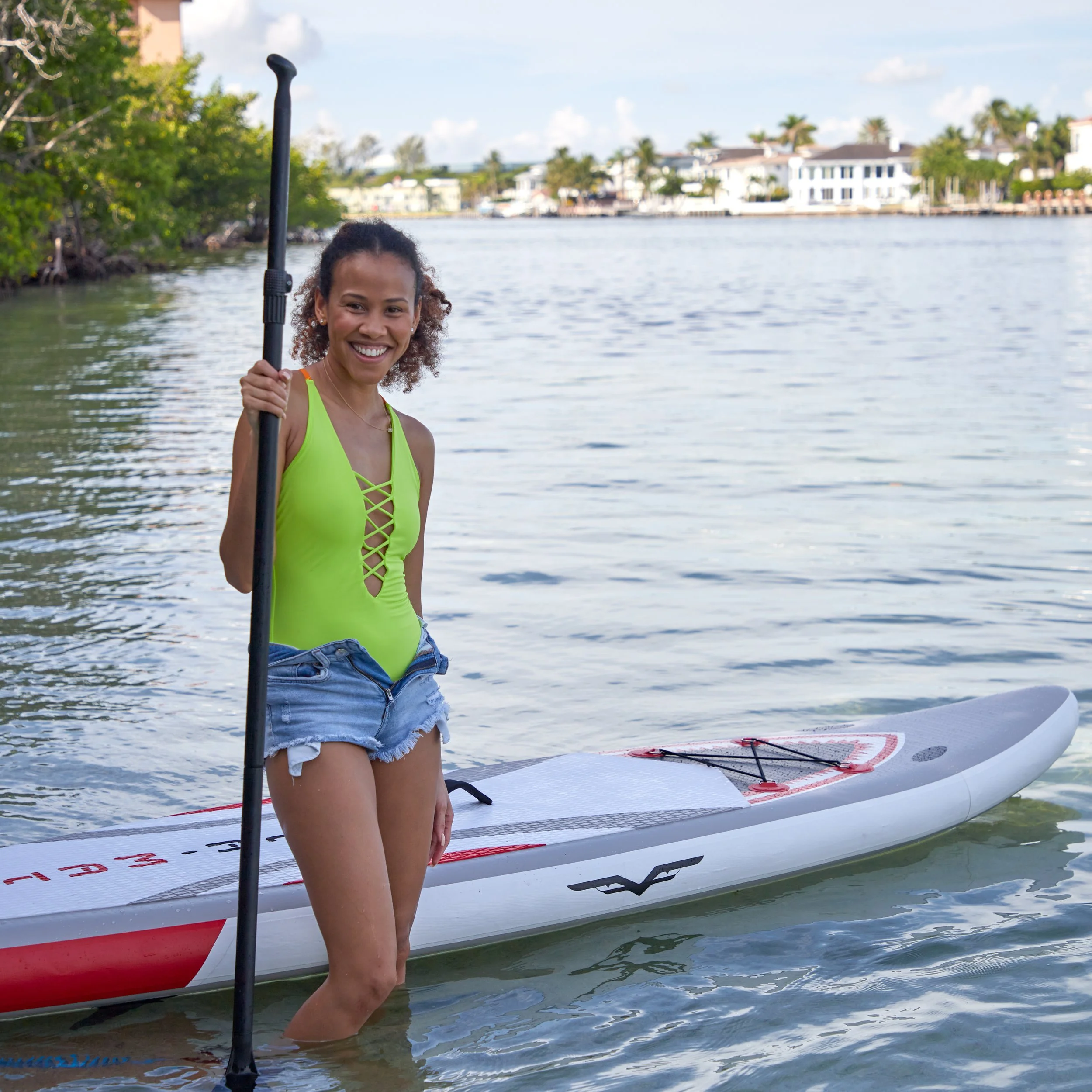 Shark Flight ISUP PaddleBoard 10'x 30"x 6" - Premium Inflatable Stand ...