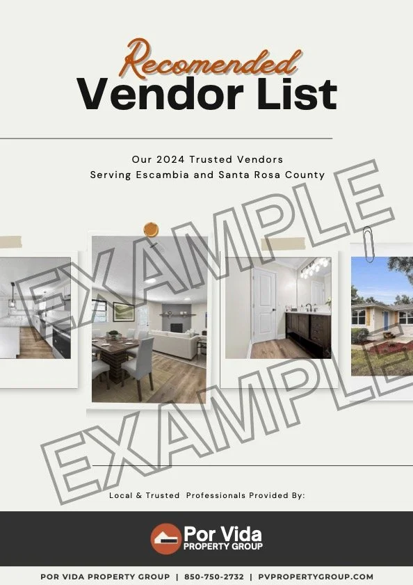 Vendor List 2024 — Por Vida Property Group LLC