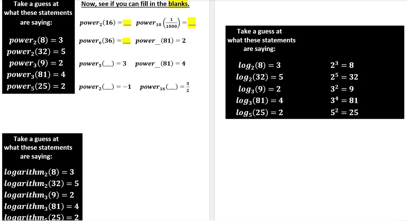 Rethinking Logarithms — Calc is Life: just DU it