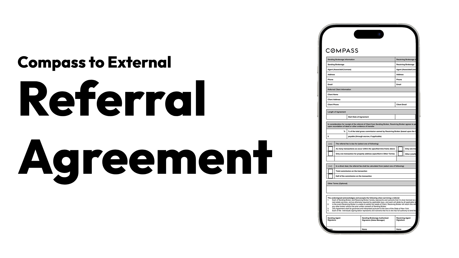 Compass to External Brokerage Referral Agreement — Alex Stoykov Group