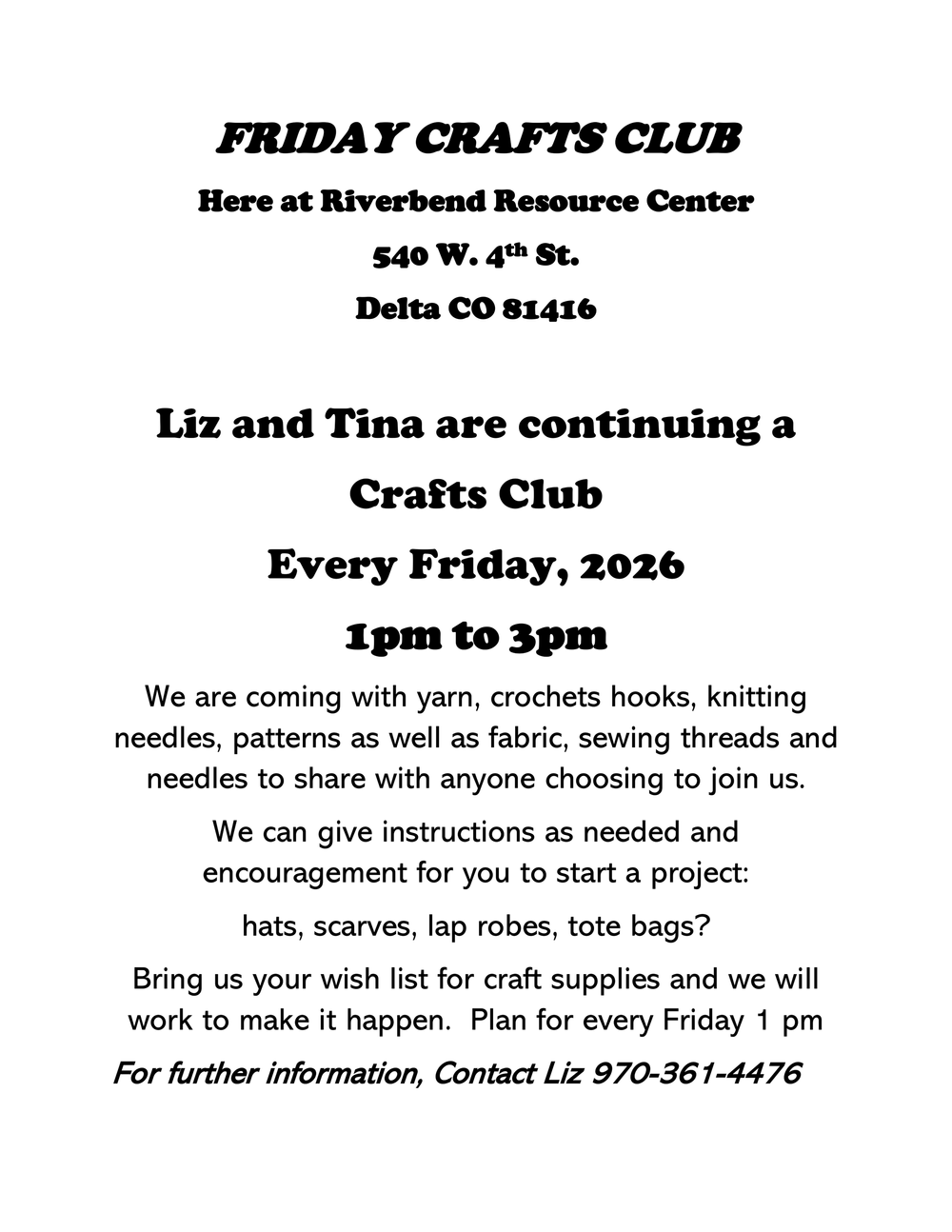 Friday crafts with unhoused in Delta — St. Luke's Episcopal Church