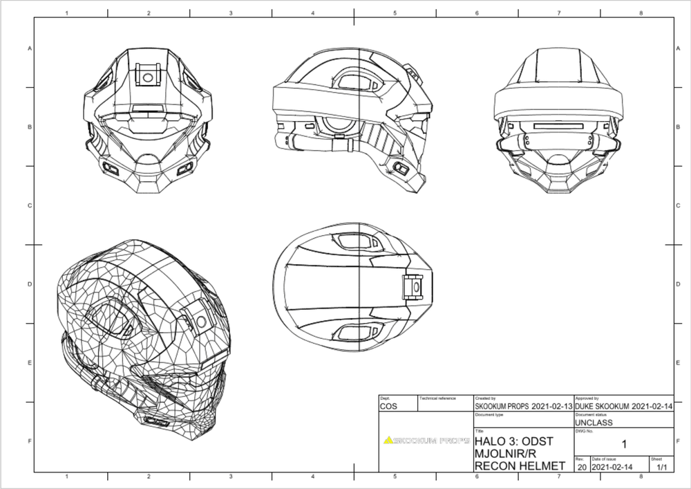 ODST Heavy Helmet 3D Model for Cosplay Armour Inspired by Halo 3/Halo 3 ...