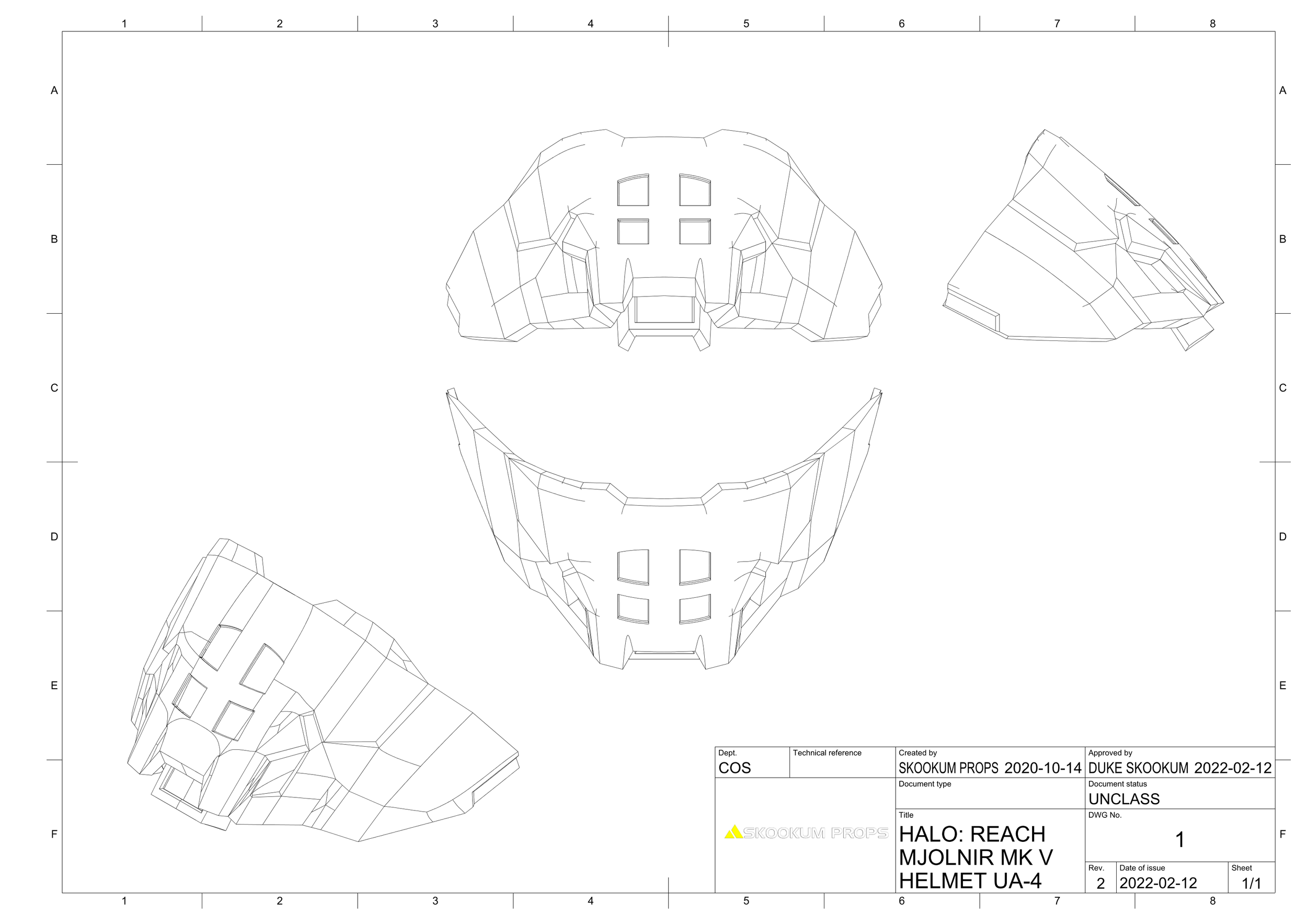 Security Helmet 3D Model for Cosplay Armour Inspired by Halo Reach ...