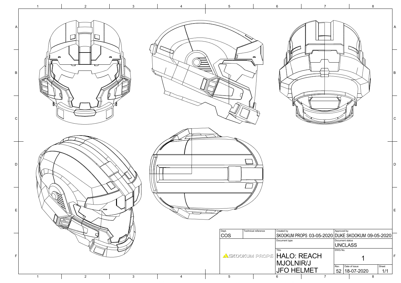 Mark V [B] Helmet 3D Model for Cosplay Armour Inspired by Halo Reach ...