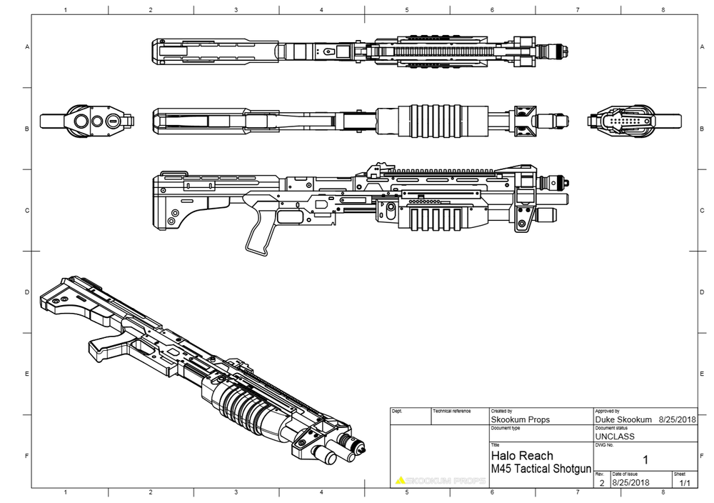 MA37 Individual Combat Weapon System 3D Model for Cosplay Prop Inspired ...
