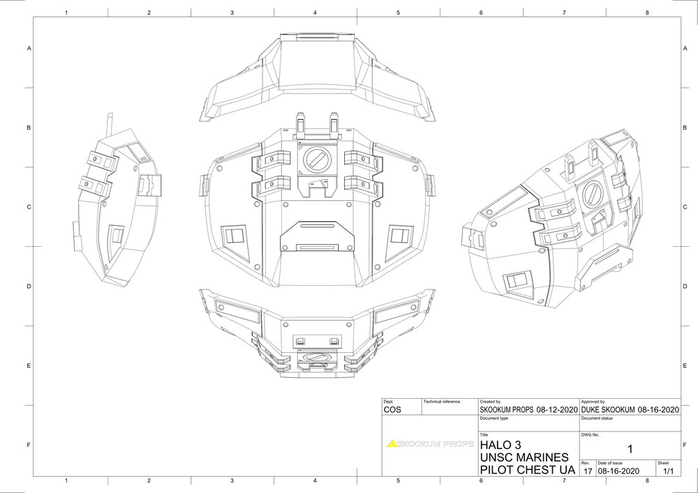 CH252 Marine Helmet 3D Model for Cosplay Armour Inspired by Halo 3 ...