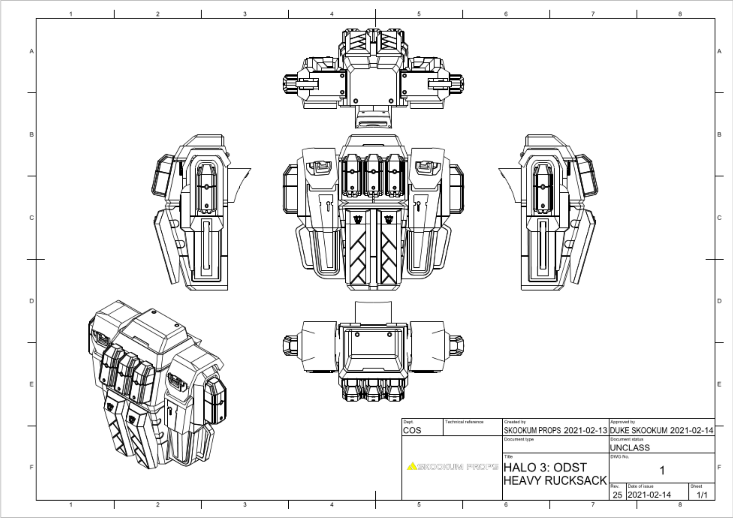 ODST Rucksack 3D Model for Cosplay Armour Inspired by Halo 3 ODST ...