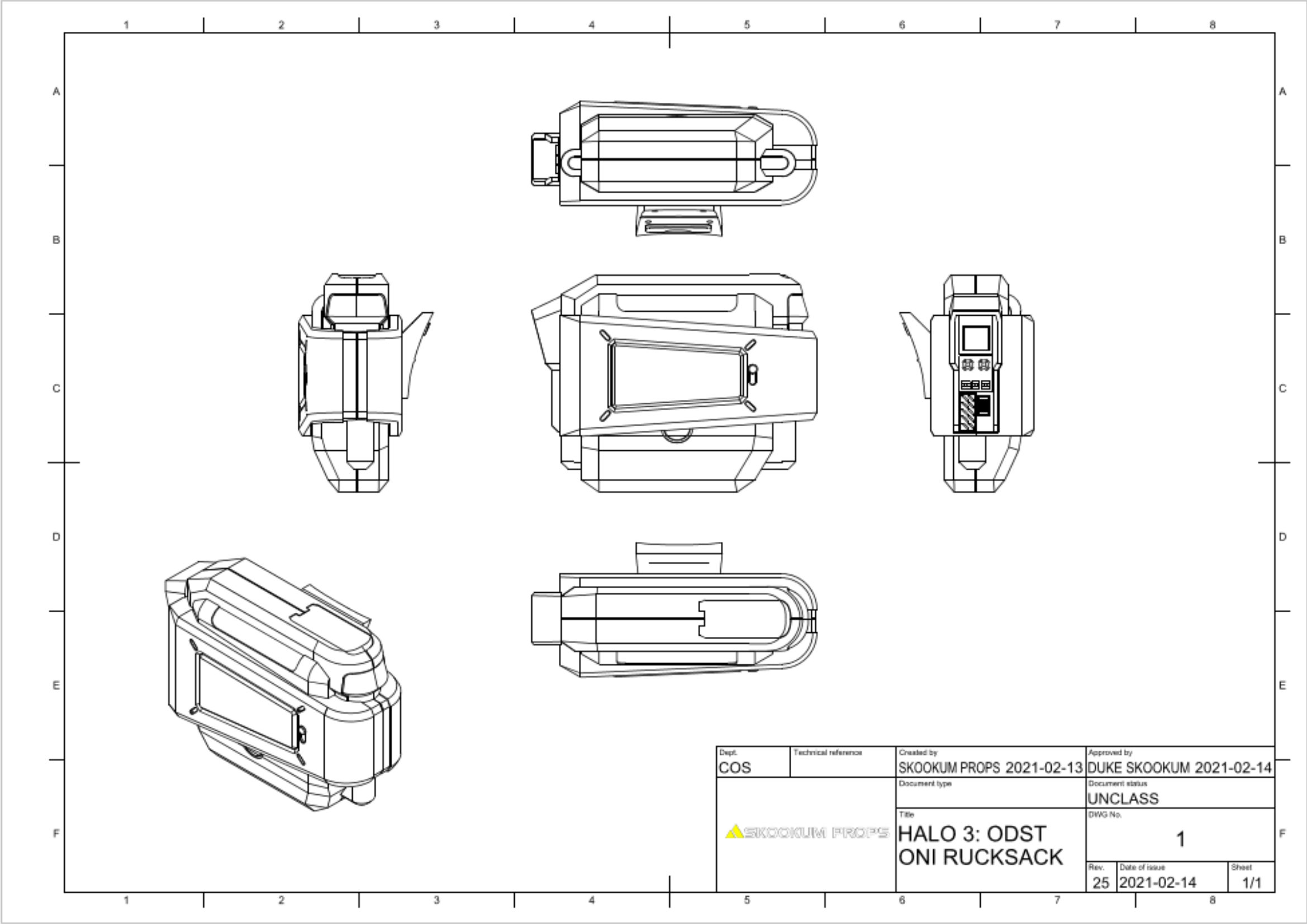 ODST Rucksack 3D Model for Cosplay Armour Inspired by Halo 3 ODST ...
