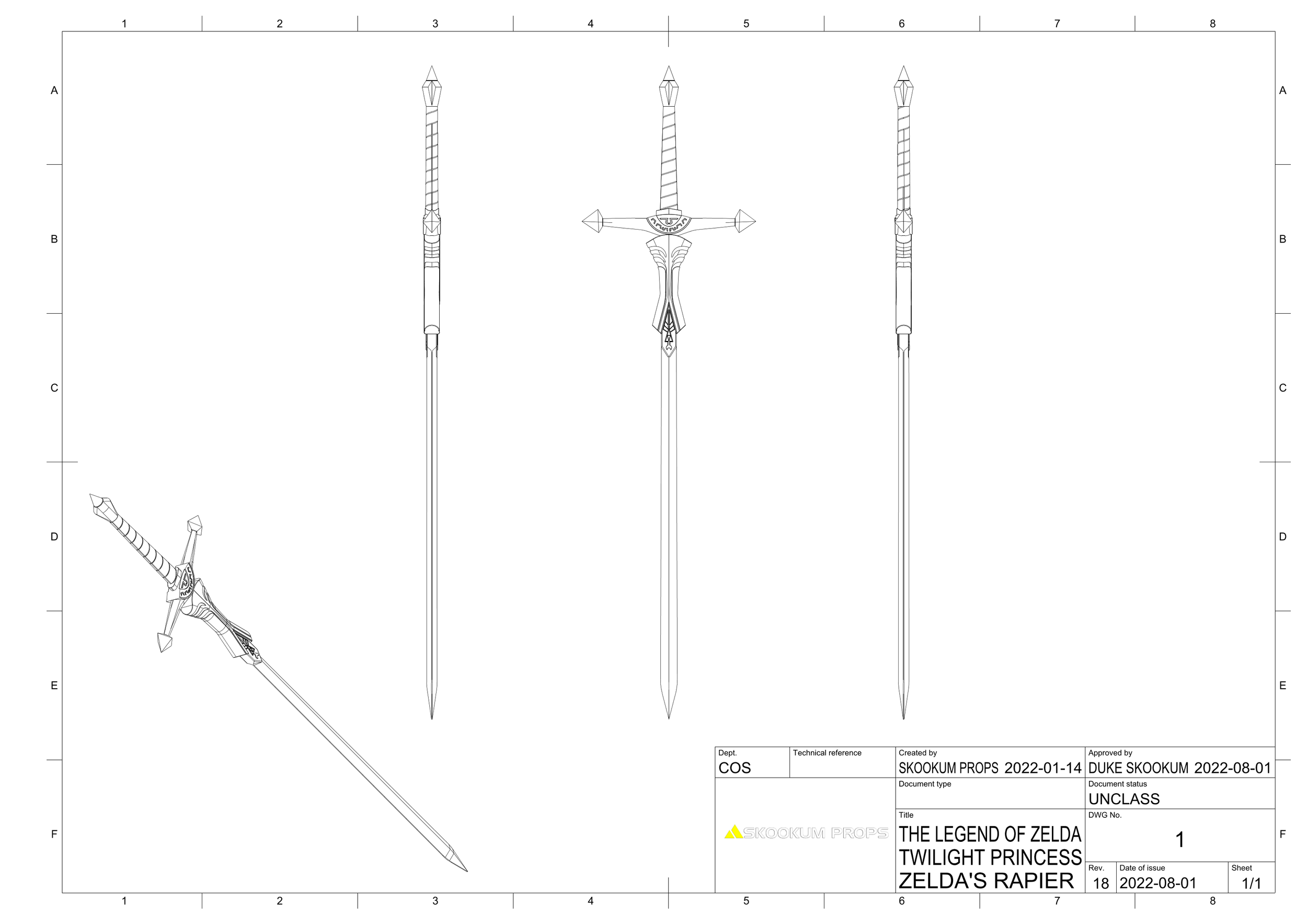 The Master Sword 3D Model for Cosplay Prop Inspired by The Legend of ...