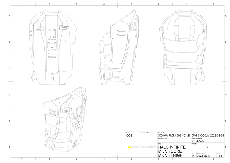 Mk VII Armour Core 3D Model for Cosplay Armour Inspired by Halo ...