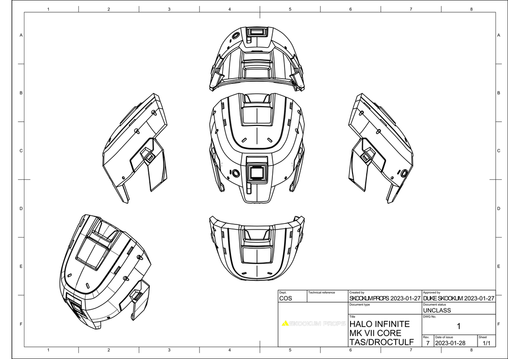 Mk VII Armour Core 3D Model for Cosplay Armour Inspired by Halo ...