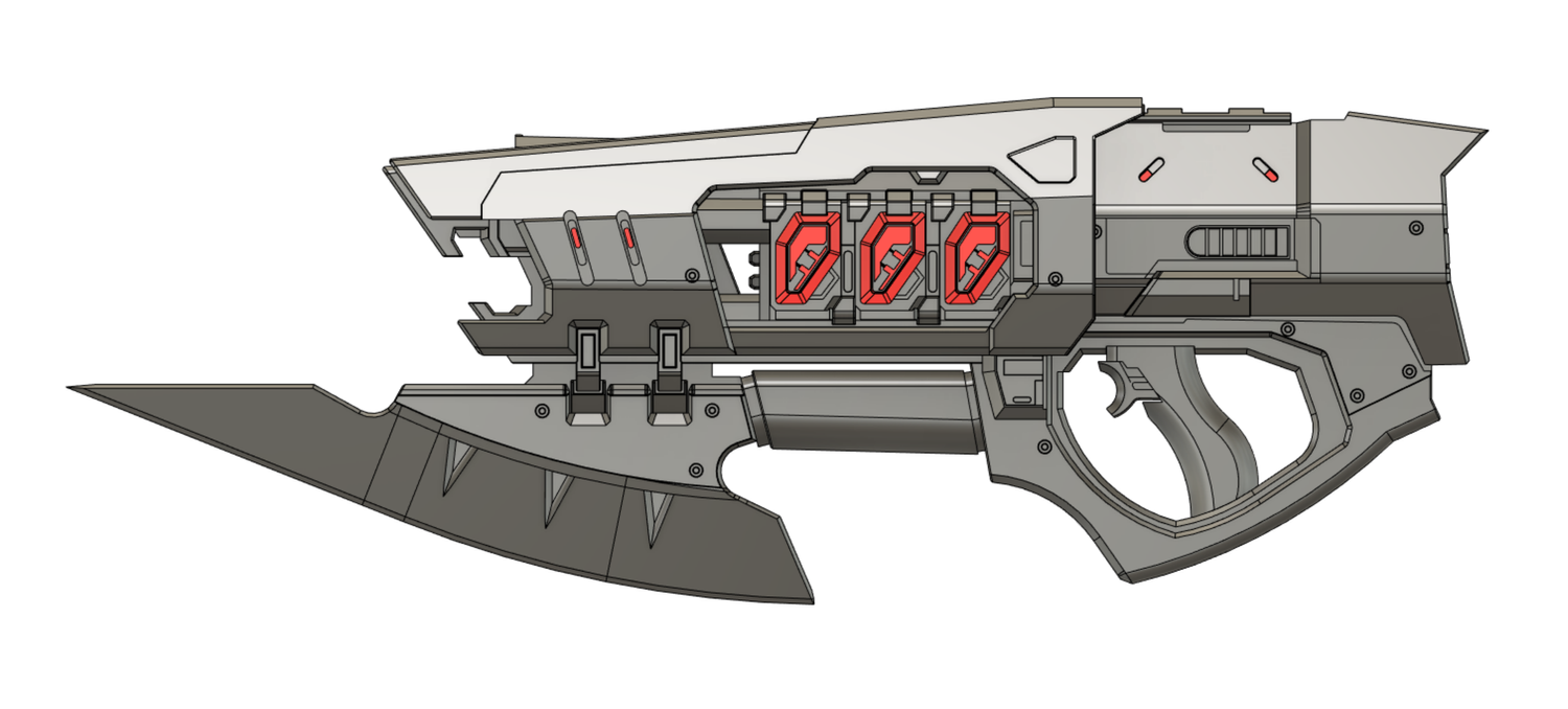 Shock Rifle 3D Model for Cosplay Prop Inspired by Halo Infinite ...