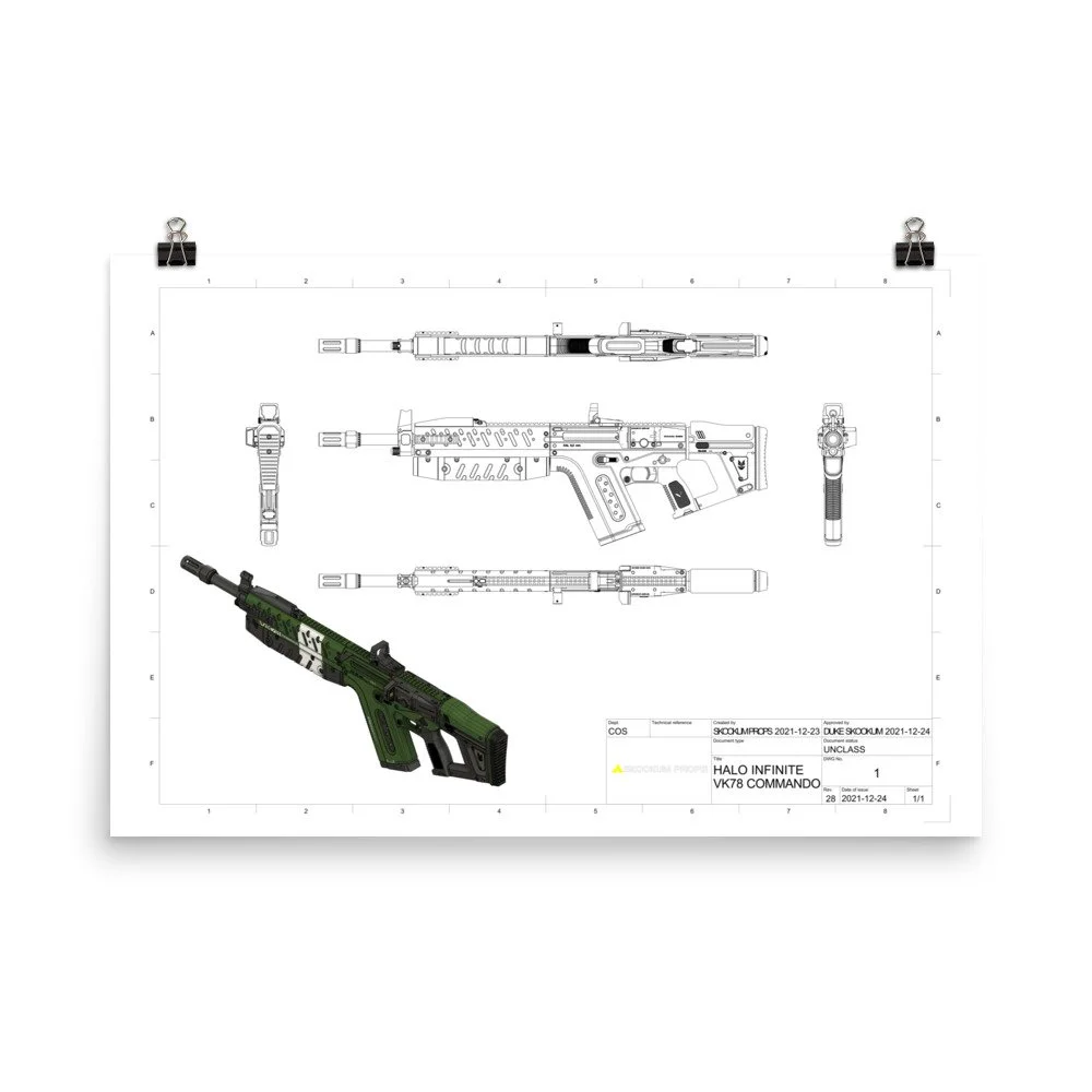 VK78 Commando 3D Model for Cosplay Prop Inspired by Halo Infinite ...