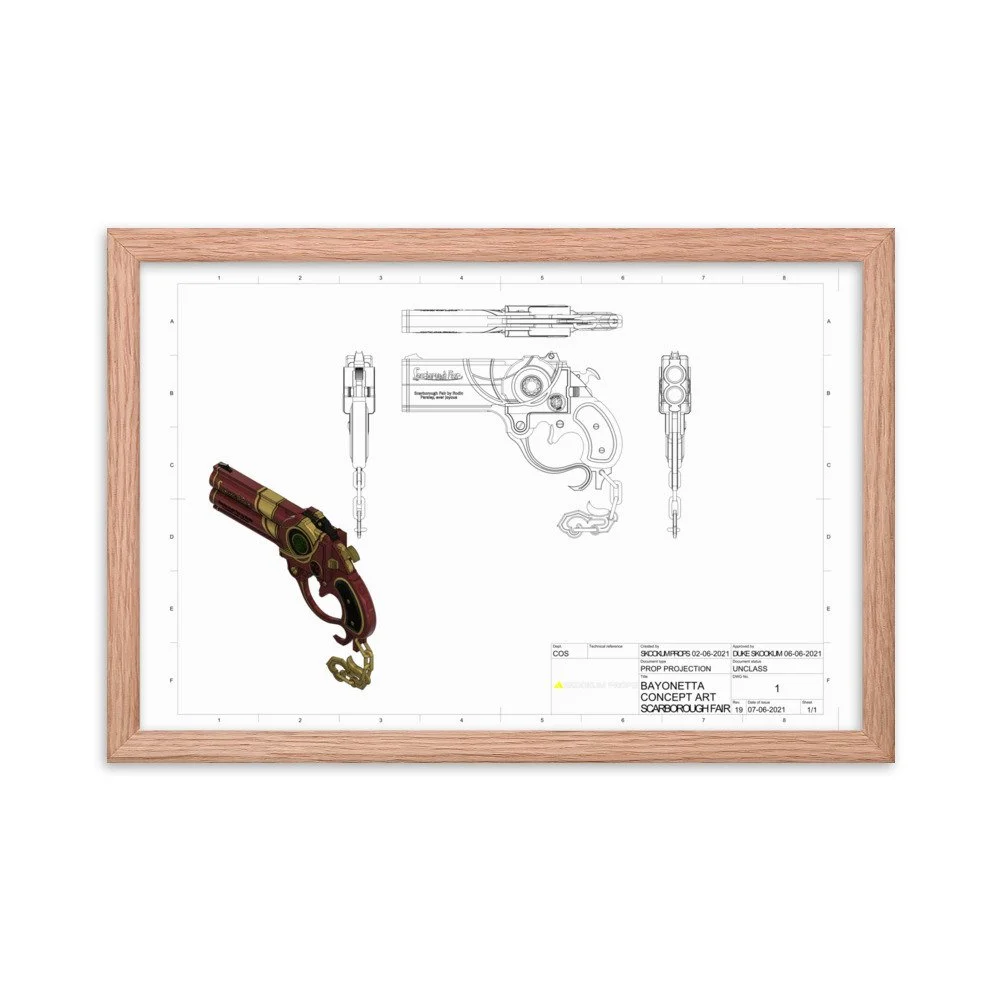 VK78 Commando Prop Projection Poster Framed — Skookum Props