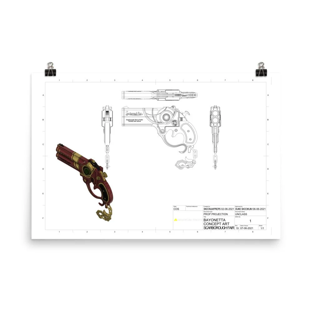 Scarborough Fair Prop Projection Poster Framed — Skookum Props