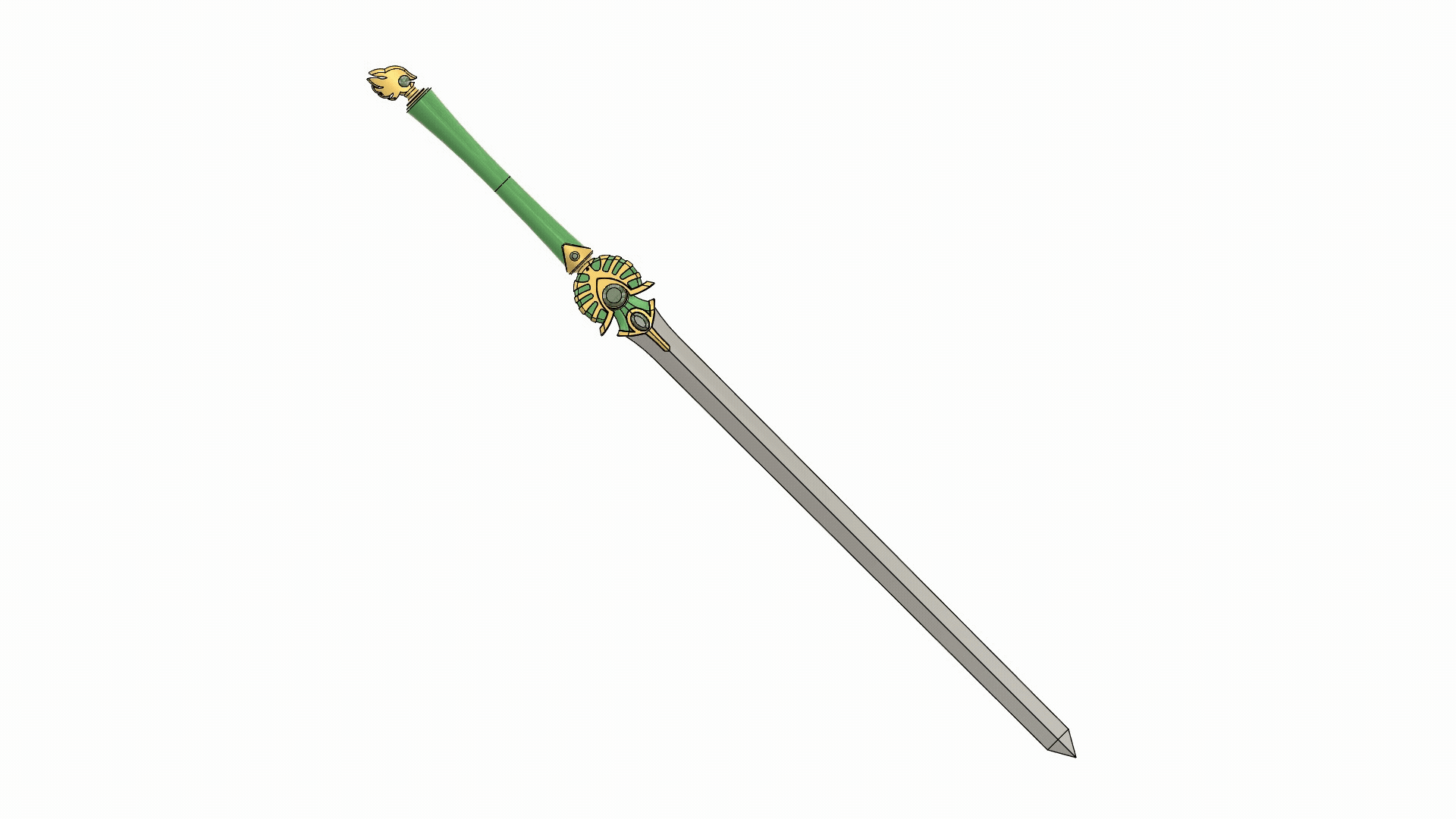 Fuu's Sword 3D Model for Cosplay Prop Inspired by Magic Knight Rayearth ...