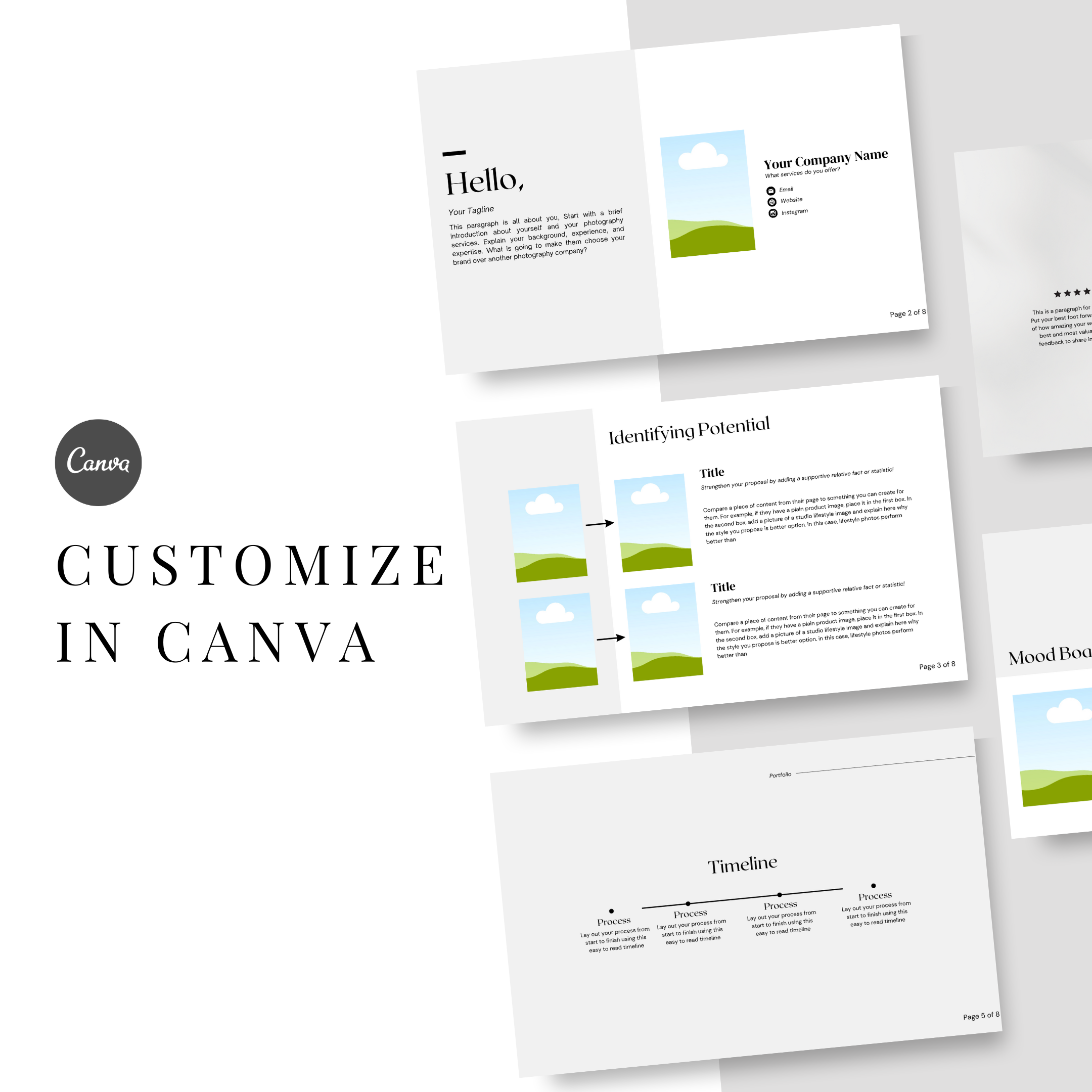 #1 Product Photography Pitching Templates — Mainstream Multi-Media