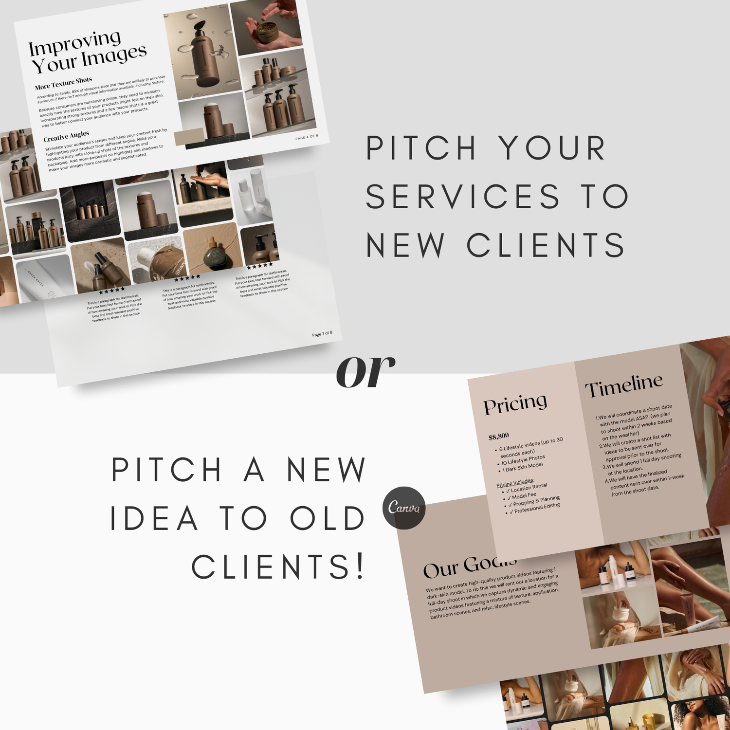 #1 Product Photography Pitching Templates