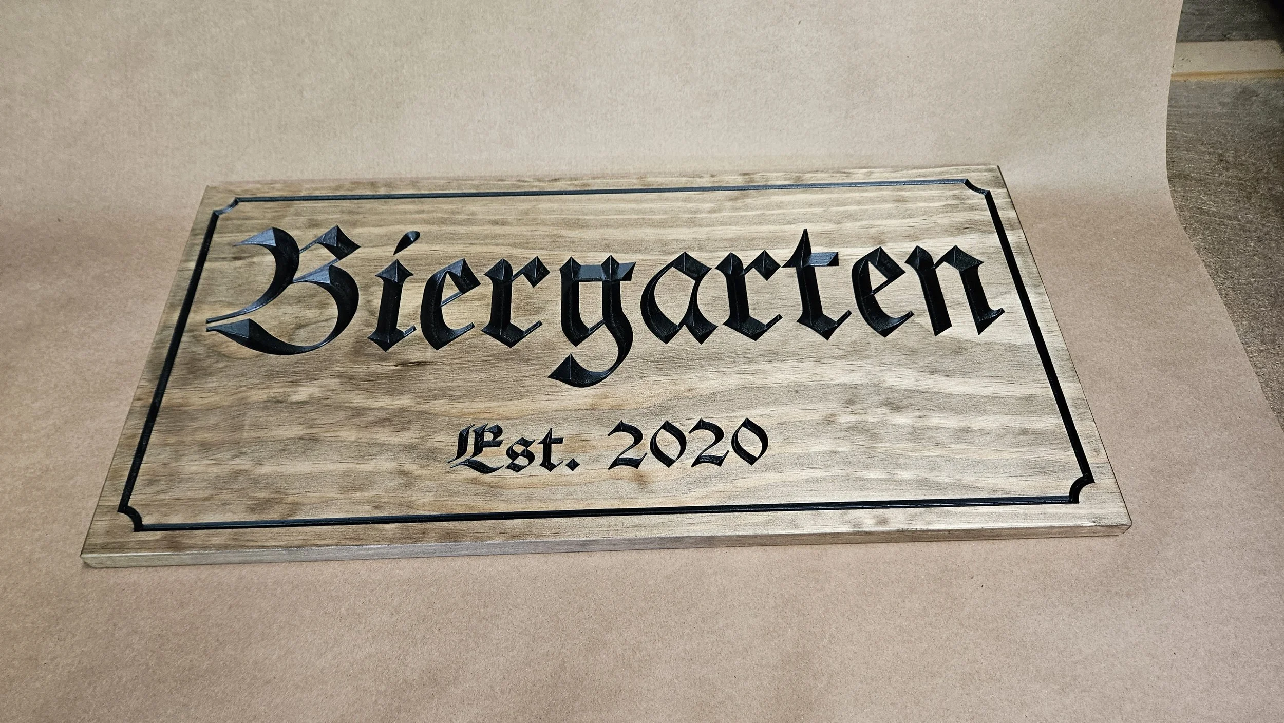 Biergarten Sign — WEIHMUE