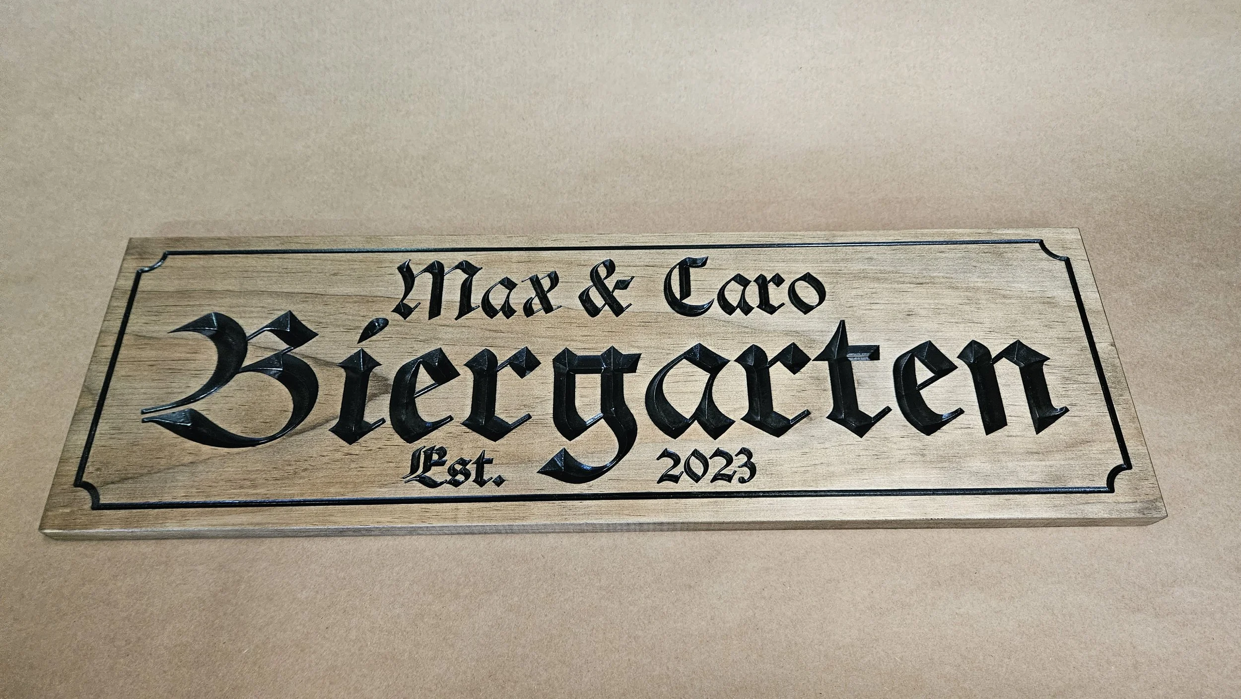 Biergarten Sign — WEIHMUE