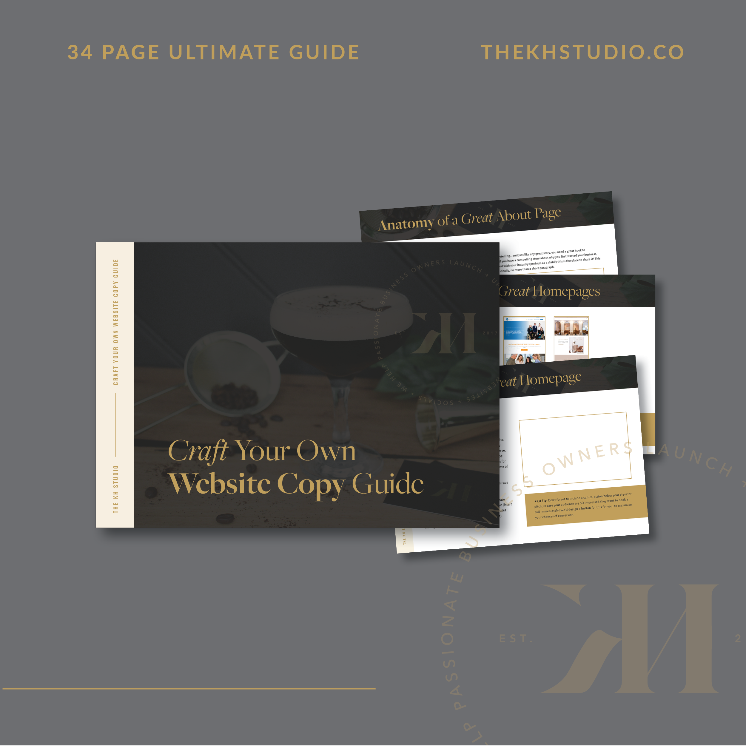 Craft Your Own Website Copy Guide — The KH Studio | Bold Digital ...