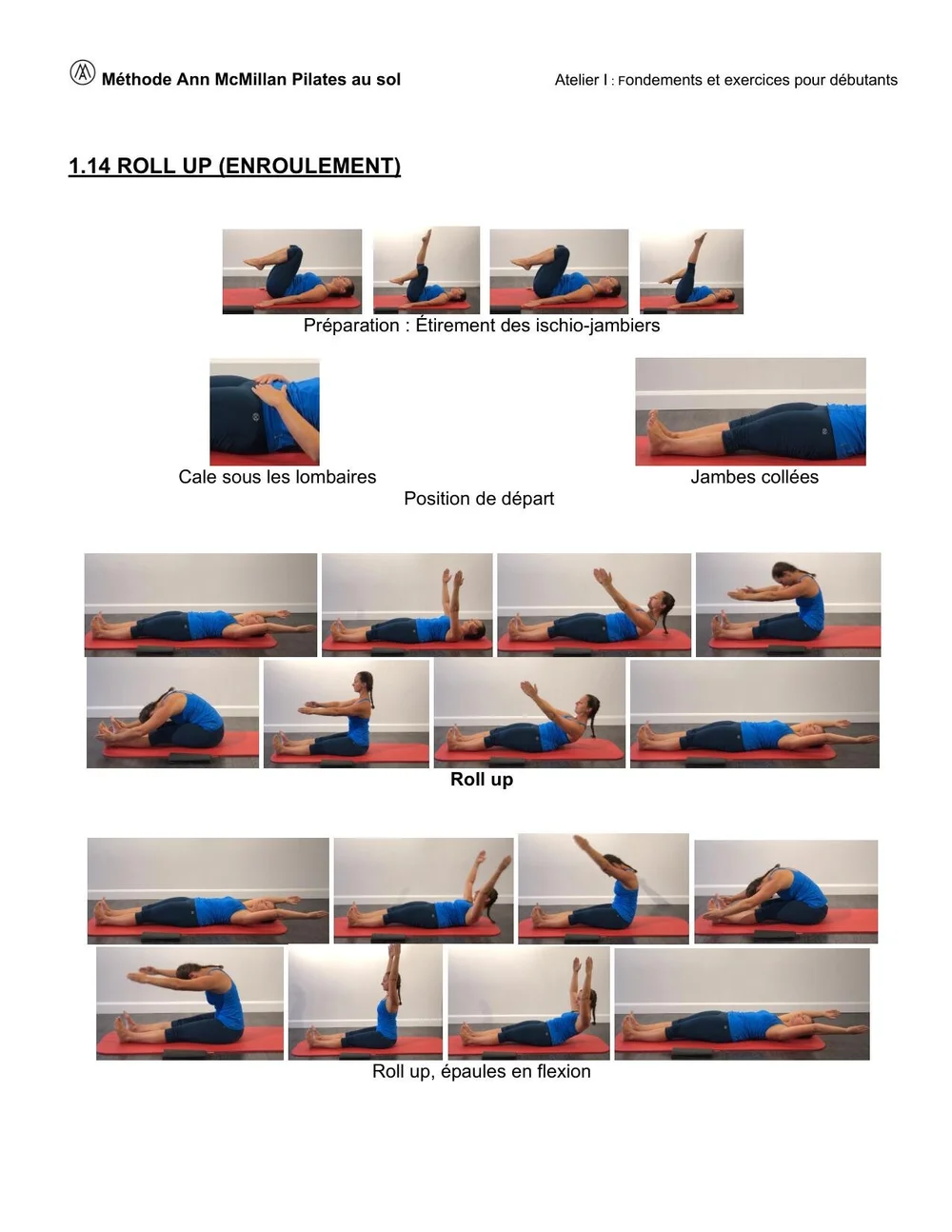 Exercice Roll Up | Formation d'instructeur Pilates au Sol — Ann ...