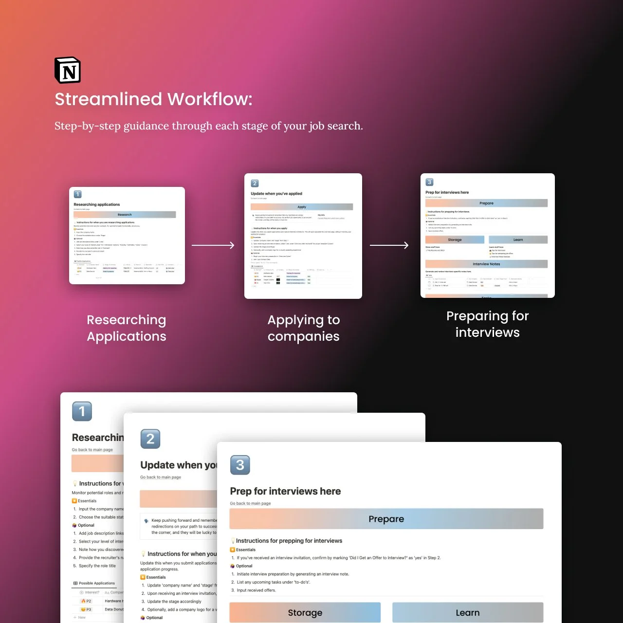 Interview Hub Notion Template: Your Ultimate Job Search Organizer ...