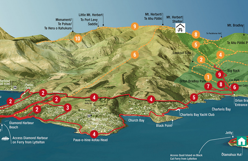 Mt Herbert, Diamond Harbour, Banks Peninsula, NZ — NZ day-hikes