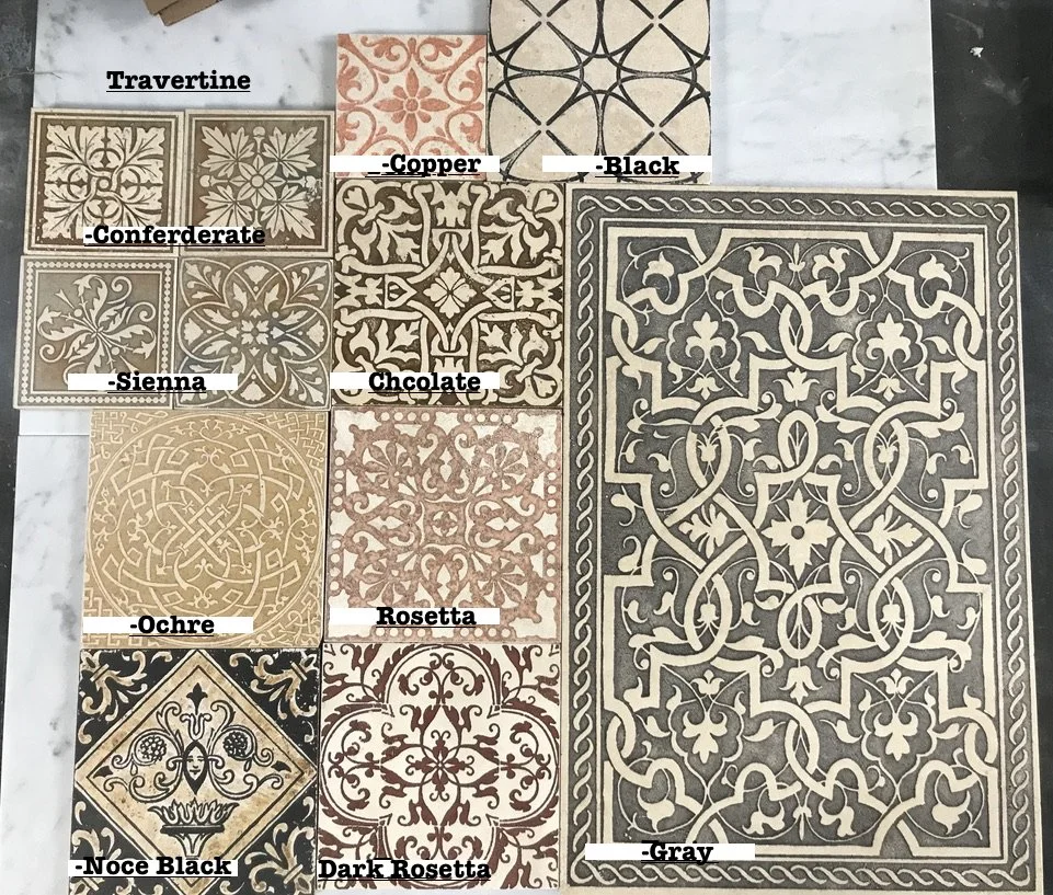 Travertine — WAVERLY TILE Decorative etched backspalsh stone & marble
