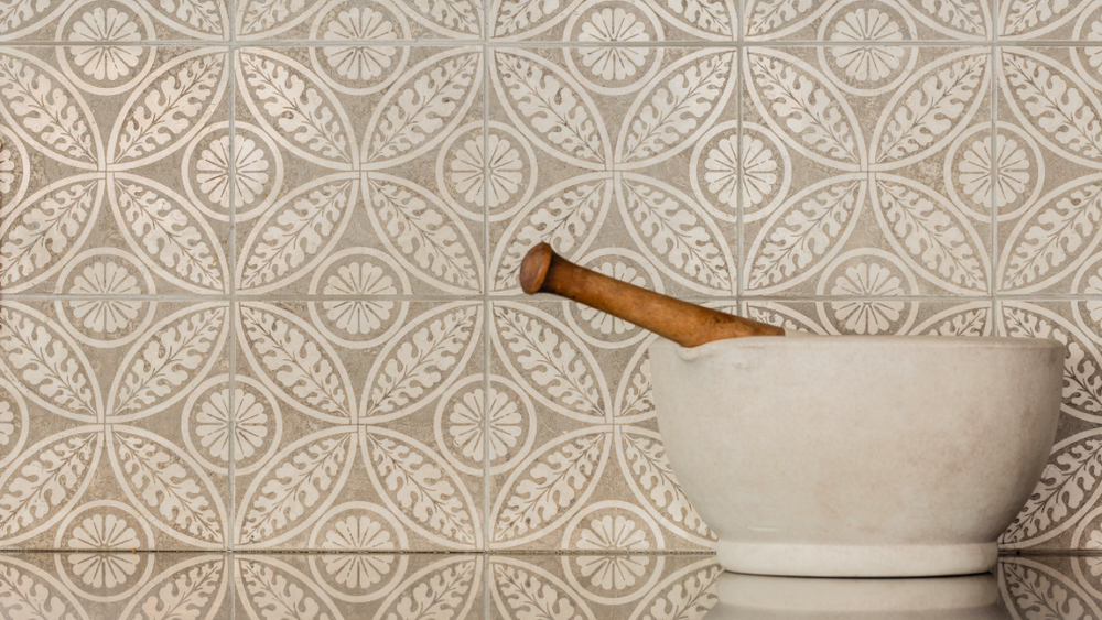 WAVERLY TILE Decorative etched backsplash stone & marble tile