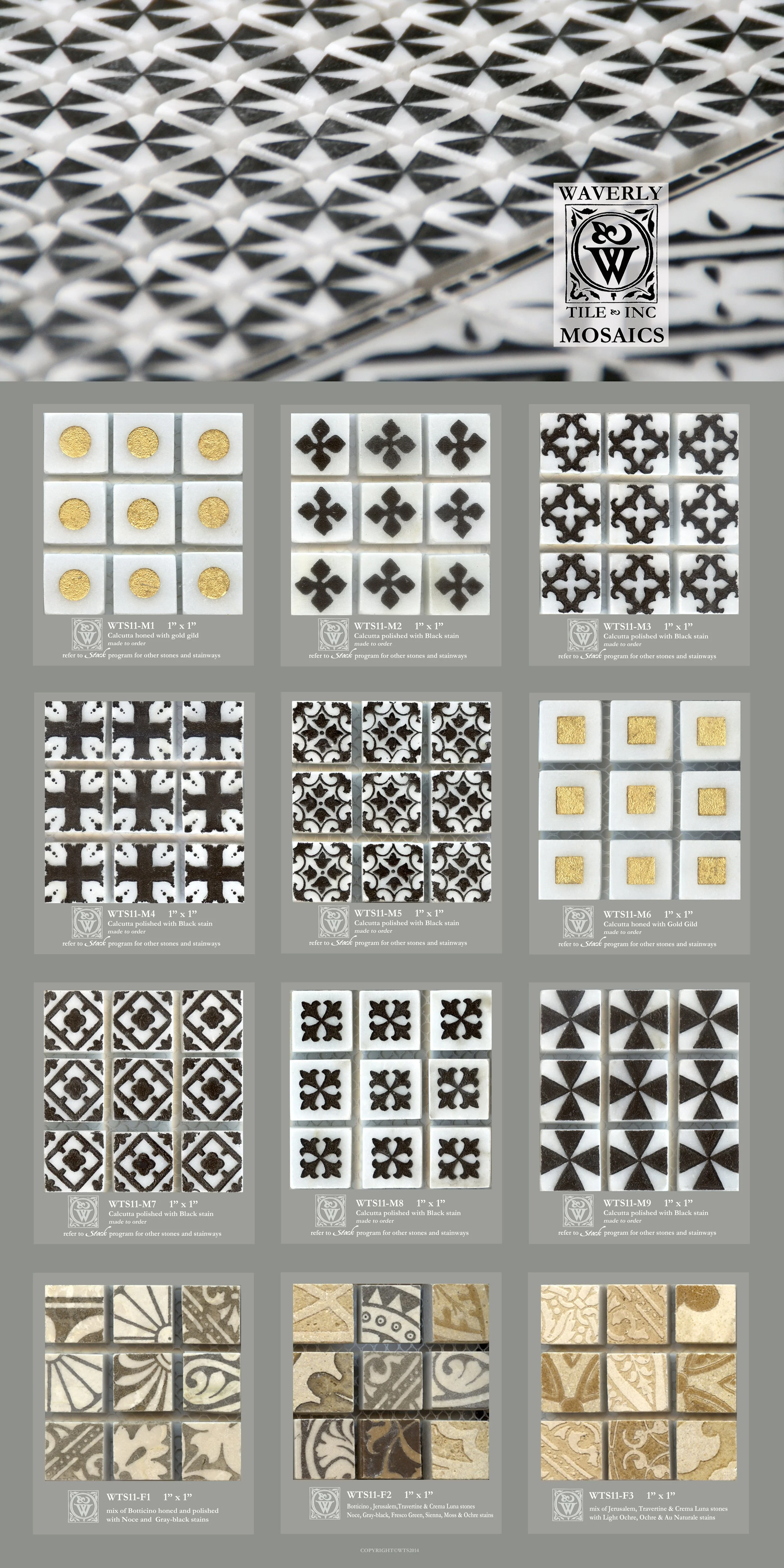 WAVERLY TILE Bespoke Artisan Etched Stone Tiles | Luxury Decorative ...