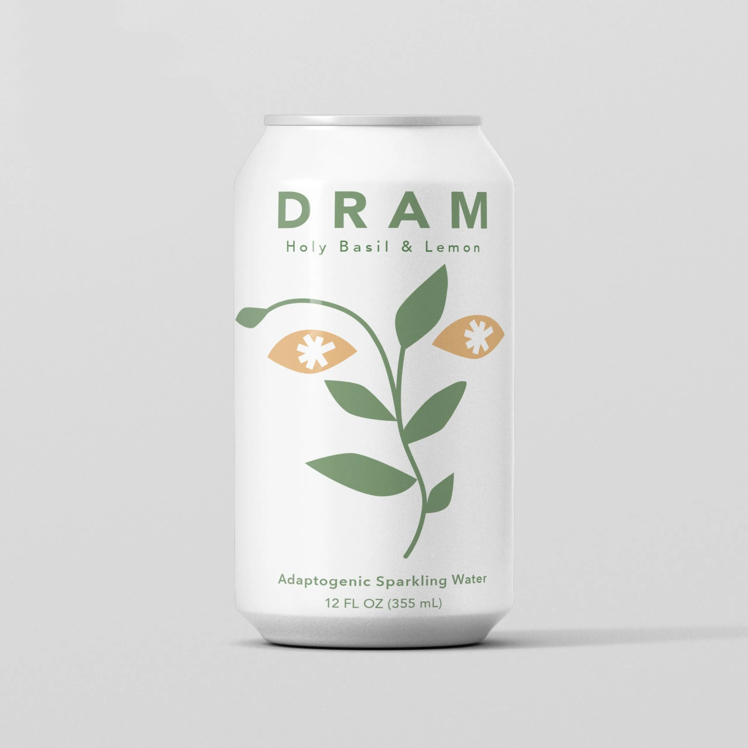 Dram Holy Basil & Lemon Adaptogenic Sparkling Water 4-Pack — Soberish