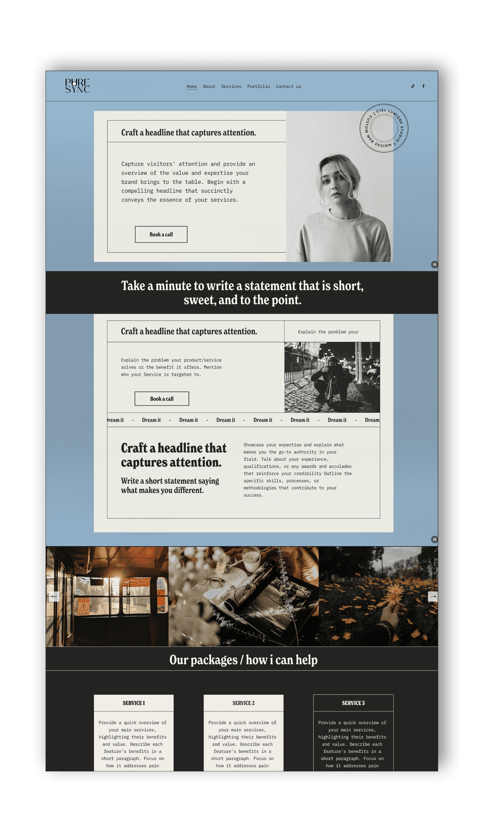 Custom Squarespace website designs I Website themes I Conversion optimised