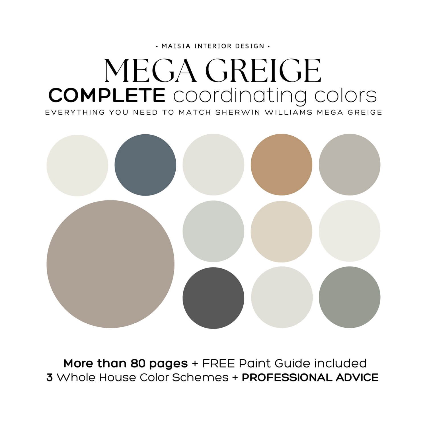 Sherwin Williams Transitional color scheme — · MAISIA INTERIOR DESIGN