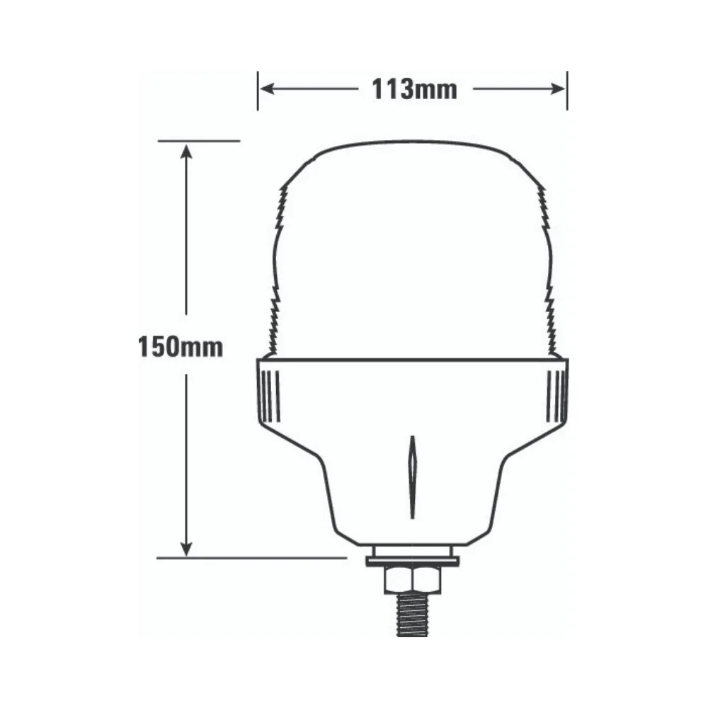 LED Beacon - Condor R65 12/24V Single Bolt | Sentinel Vehicle Lighting