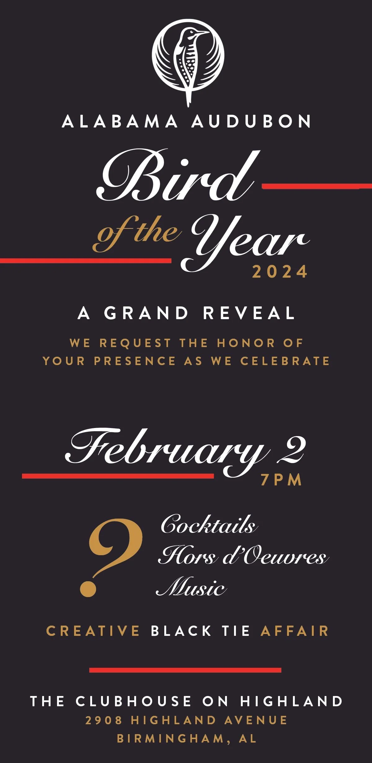 BIRD OF THE YEAR REVEAL 2024 — ALABAMA AUDUBON