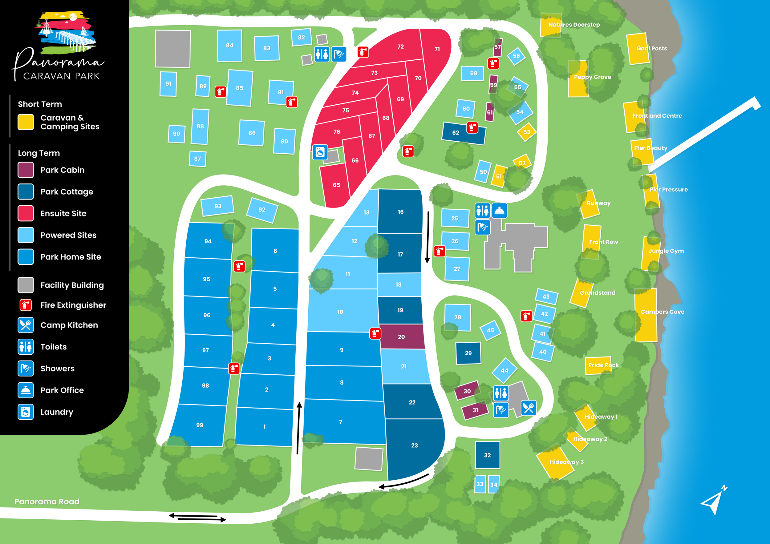 Park Map — Panorama Caravan Park