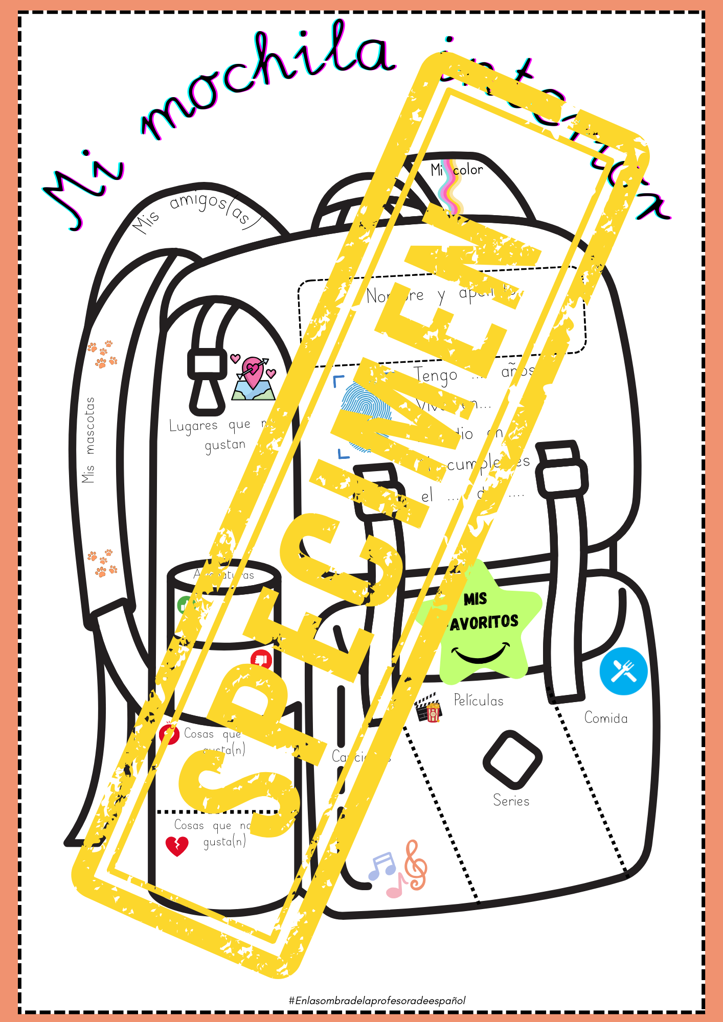 Mi mochila interior — ¡EN LA SOMBRA DE LA PROFE!