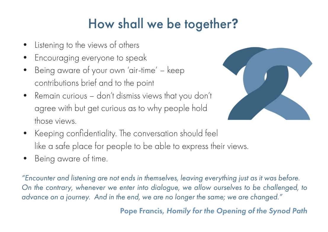 Conversations In the Spirit - a How To Guide — School for Synodality