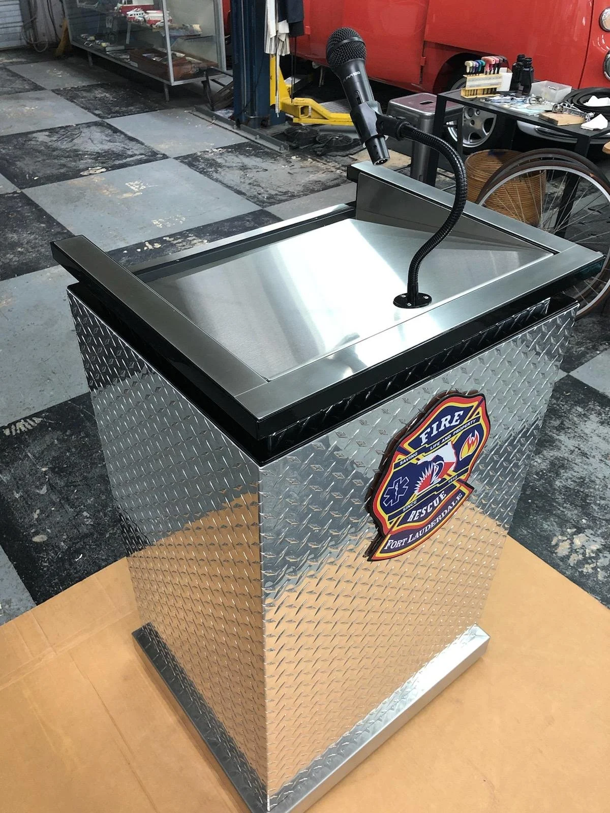 Custom Aluminum Announcement Podiums-Panzer Aluminum Products