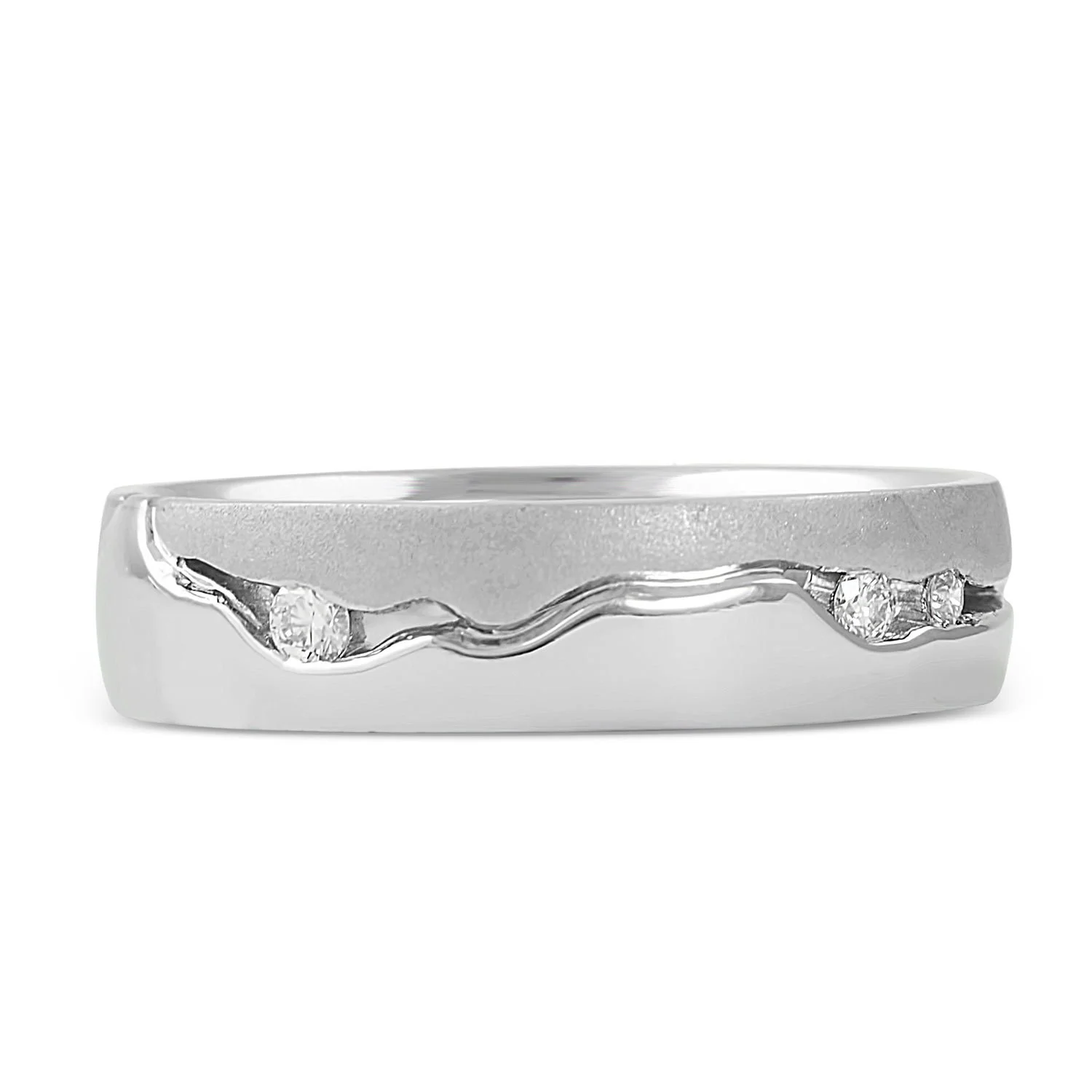 Northern Lights WedScape Wedding Band — Croft & Stern Jewelry Designs