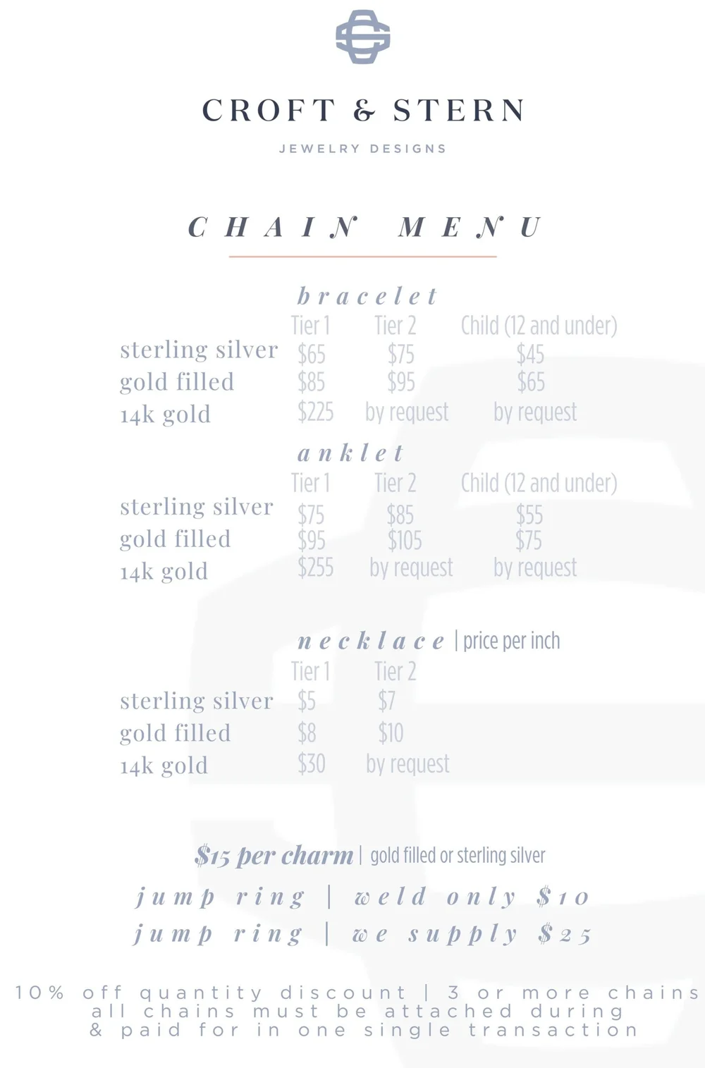Permanent Jewelry — Croft & Stern Jewelry Designs